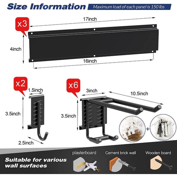 Sttoraboks Wall Mounted Garage Tool Storage Rack Garage Storage ...