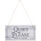 Stockroom Plus Hanging Door Sign for Therapist, Quiet Please Session in ...