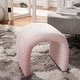 SAFAVIEH Kibo Curved Waterfall Velvet Ottoman. - Bed Bath & Beyond ...