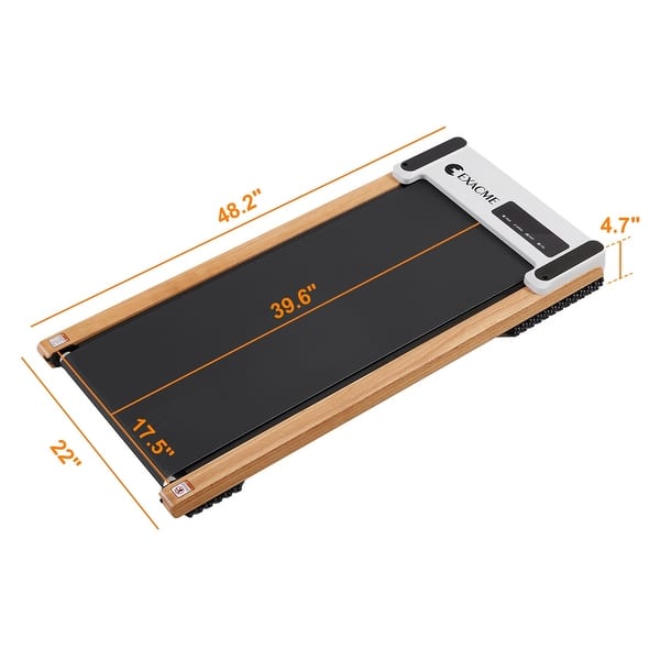 ExacMe Walking Pad Treadmills, Wood Under Desk Treadmill for Home ...