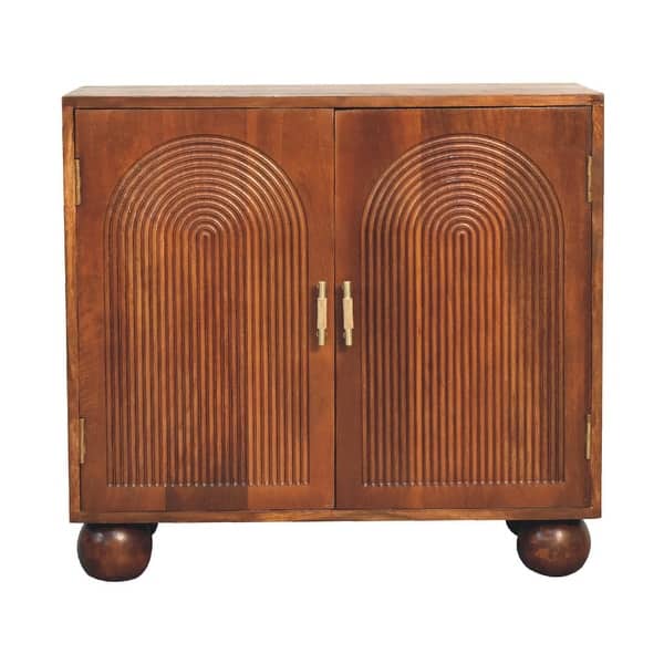 Chestnut Carved Ball Cabinet - Bed Bath & Beyond - 40847872