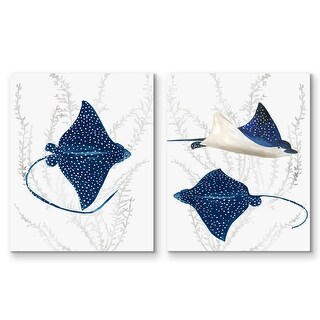 Americanflat 2 Piece 8x10 Wrapped Canvas Set - Blue Stingray by PI ...