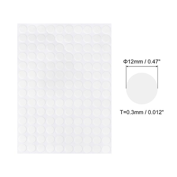12mm Dia PVC Self Adhesive Screw Hole Cover Stickers 6 Sheet/840pcs ...