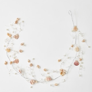 48" Beach Decoration Sea Shell and Pearl Garland - 48 - Bed Bath ...