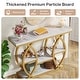 Industrial Console Table, 4-Tier Sofa Table with Geometric Metal Frame ...