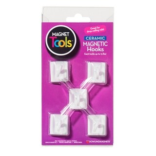 Dowling Magnets Ceiling Hooks, 1 x 4/5 Inches, Pack of 5 - White - Bed ...