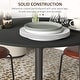 HOMCOM 35" Round Folding Dining Table, Collapsible Drop Leaf Table for ...