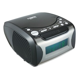 Naxa nrc175 digital alarm clock radio & cd player - Black Lacquer - Bed ...