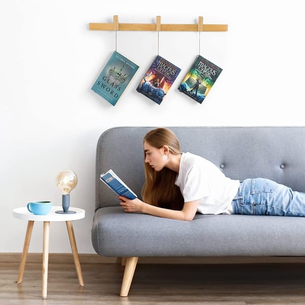 Floating Wall Bookshelf - Wall Mounted Book Organizer with Included ...
