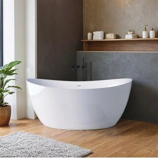 69" Free Standing Tub,Oval Shape Soaking Tub,Adjustable Bathtub - Bed ...