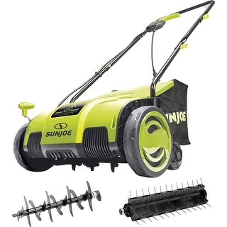 Sun Joe AJ798E 12-Amp 13-Inch Electric Dethatcher and Scarifier - Bed ...