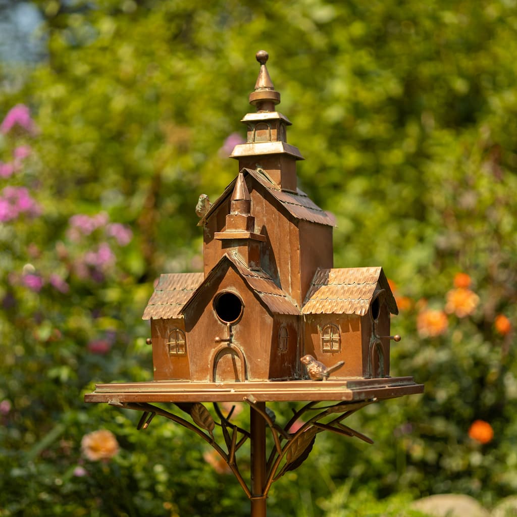 Large Copper-Colored Multi-Home Birdhouse "Montana" - Overstock - 34833499
