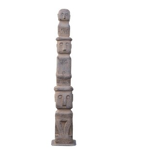A&B Home 34-inch Aged Grey Totem Carved Figure Tribe Decor - Bed Bath ...