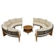 Curved Shape Sofa Set PE Wicker Furniture Conversation Sets - Beige ...