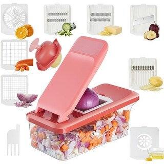 Professional Food Chopper with Container, Multifunctional Veggie ...