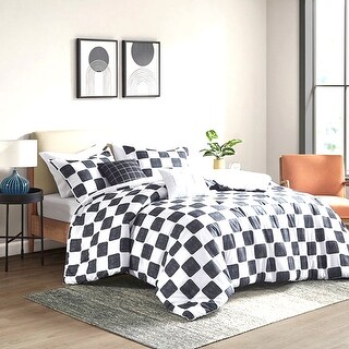 Full/Queen Checkered Comforter Set - Bed Bath & Beyond - 42456448