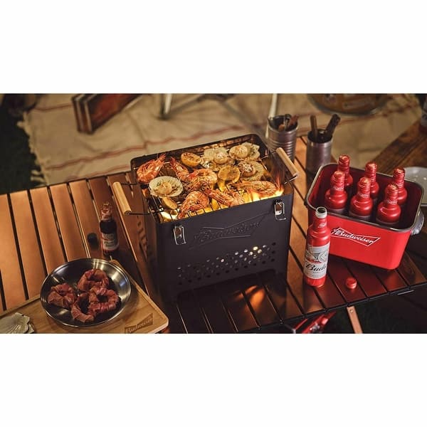 Budweiser Barbeque Charcoal Small Grill Set - Black|Assemble - Bed Bath ...