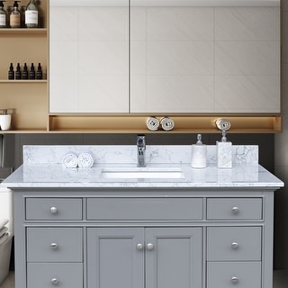 49"x 22" Bathroom stone vanity top ceramic sink and backsplash - Bed ...