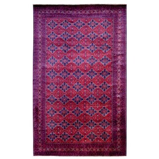 Hand Knotted Red Tribal & Geometric with Wool Oriental Rug (9'10" x 16 ...