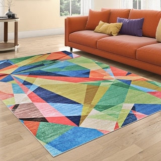 Color Arch Diamond Burst Multicolor Area Rug - Bed Bath & Beyond - 36140503
