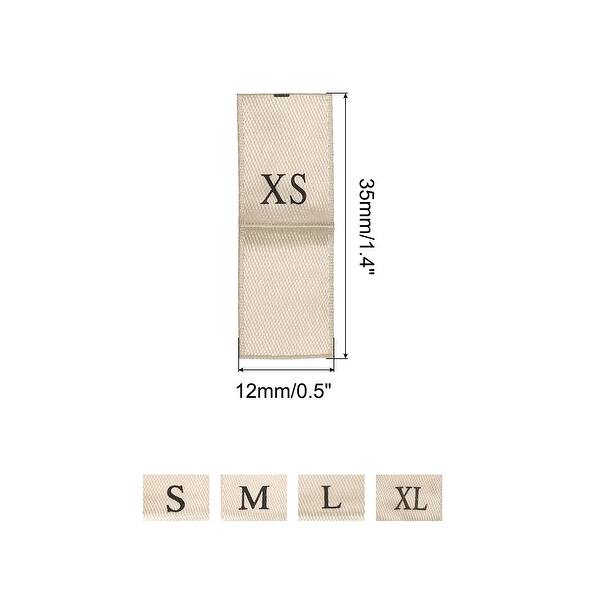 Clothing Size Labels, XS/S/M/L/XL Sizes Woven Sewing Clothes Label ...