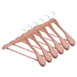 Heavy-Duty Wooden Hangers, Extra Wide Shoulder Wood Coat Hanger - Bed ...