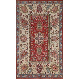 Traditional Kazak Oriental Wool Area Rug Hand-knotted Bedroom Carpet ...