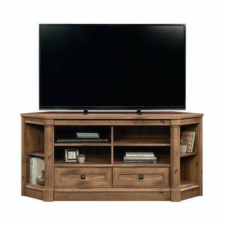 Palladia Corner TV Stand for TVs up to 60", Vintage Oak Finish - Bed ...