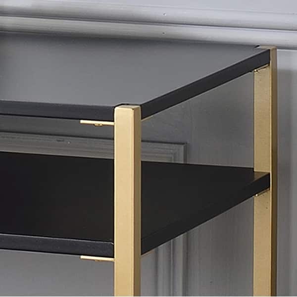 Raven Glam 48-inch Steel 3-Shelf Console Table by Furniture of America ...