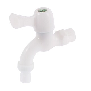 Kitchen 20mm 1/2BSP Male Thread Quarter Turn Water Tap Faucet White ...