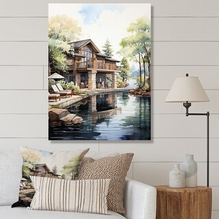Designart "Hotels Lodges Serenity Retreat II" Hotels & Lodges Canvas ...