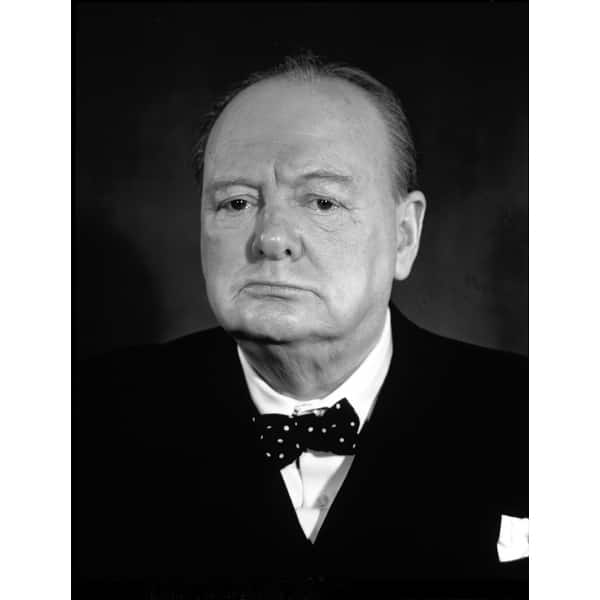 Winston Churchill wearing a bow-tie Photo Print - Bed Bath & Beyond ...
