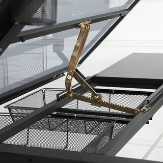 Hand crank adjustable drafting table drawing desk with 2 metal drawers ...