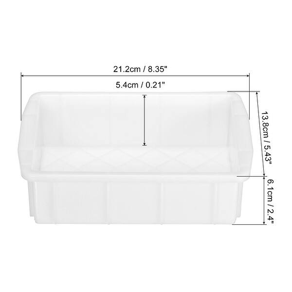 8"x5"x2" Plastic Lab Tray Rectangle Utility Stackable Box Craft ...