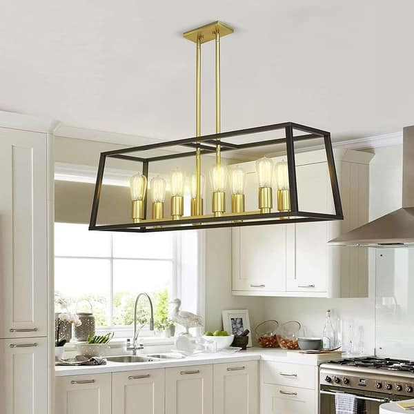 Modern Chandelier Trapezoid Lighting Fixture Frame For Living Room ...
