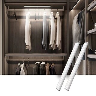 LEPOTEC 12Inch 52LED Cool Wireless Under Cabinet Light 2Set - Silver ...