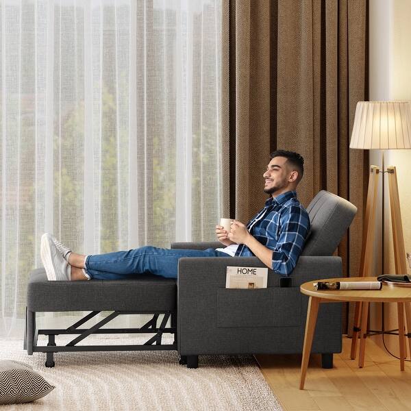 3-in-1 Adjustable Sleeper Sofa Bed, Pull Out Sleeper Chair Sofa ...