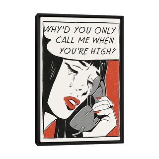 iCanvas "Call Me" by Mathiole Framed Canvas Print - Bed Bath & Beyond ...