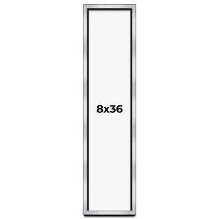 8x36 Shadow Box Frame Silver | 1.375 Inches Deep Real Wood - Bed Bath ...