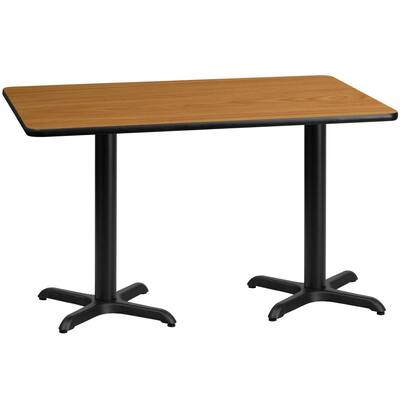 30'' x 60'' Rectangular Laminate Table Top with 18'' Round Table Height ...