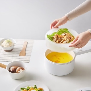 White Electric Multi Cooker Household Multifunctional Frying Skillet ...
