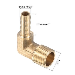 Brass Hose Barb Fittings Elbow Right Angle Pipe Connector with ...