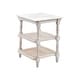 Carolina Living Chesterfield Wood & Cane 3 Shelf Side Table - Natural ...