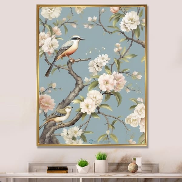 framed bird wallpaper