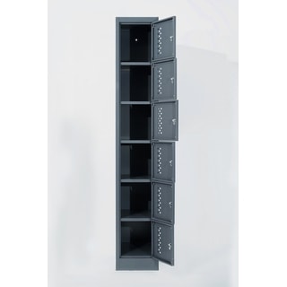 Metal garage storage cabinet, six separate storage compartments - 70.98 ...