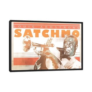iCanvas "Louis Armstrong" by Elliot Griffin Framed Canvas Print - Bed ...