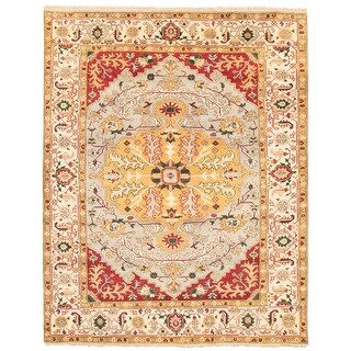 ECARPETGALLERY Hand-knotted Serapi Heritage Light Blue Wool Rug - 7'10 ...