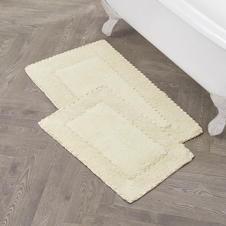 Laura Ashley Ruffle Cotton 2-Piece Bath Rug Set - Bed Bath & Beyond ...