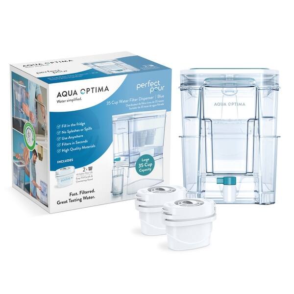 Perfect Pour XL 35 Cup Water Filter Dispenser by Aqua Optima - Bed Bath ...