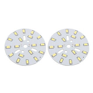 2Pcs 65mm Dia 9W 18 LEDs 5730 High Power SMD Pure White LED Ceiling ...